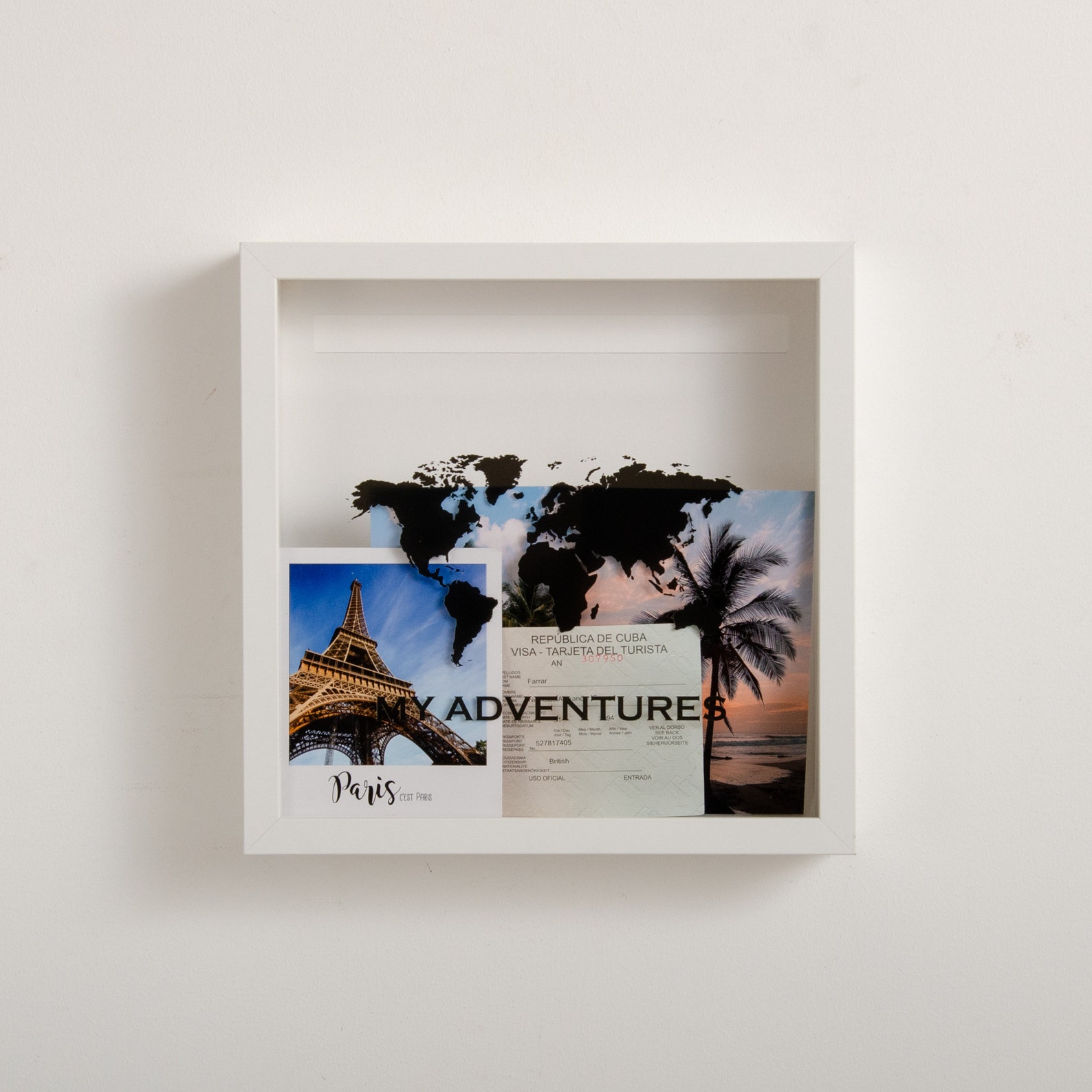 Personalised Adventures Memory Box | Travel Ticket & Photo Frame ...