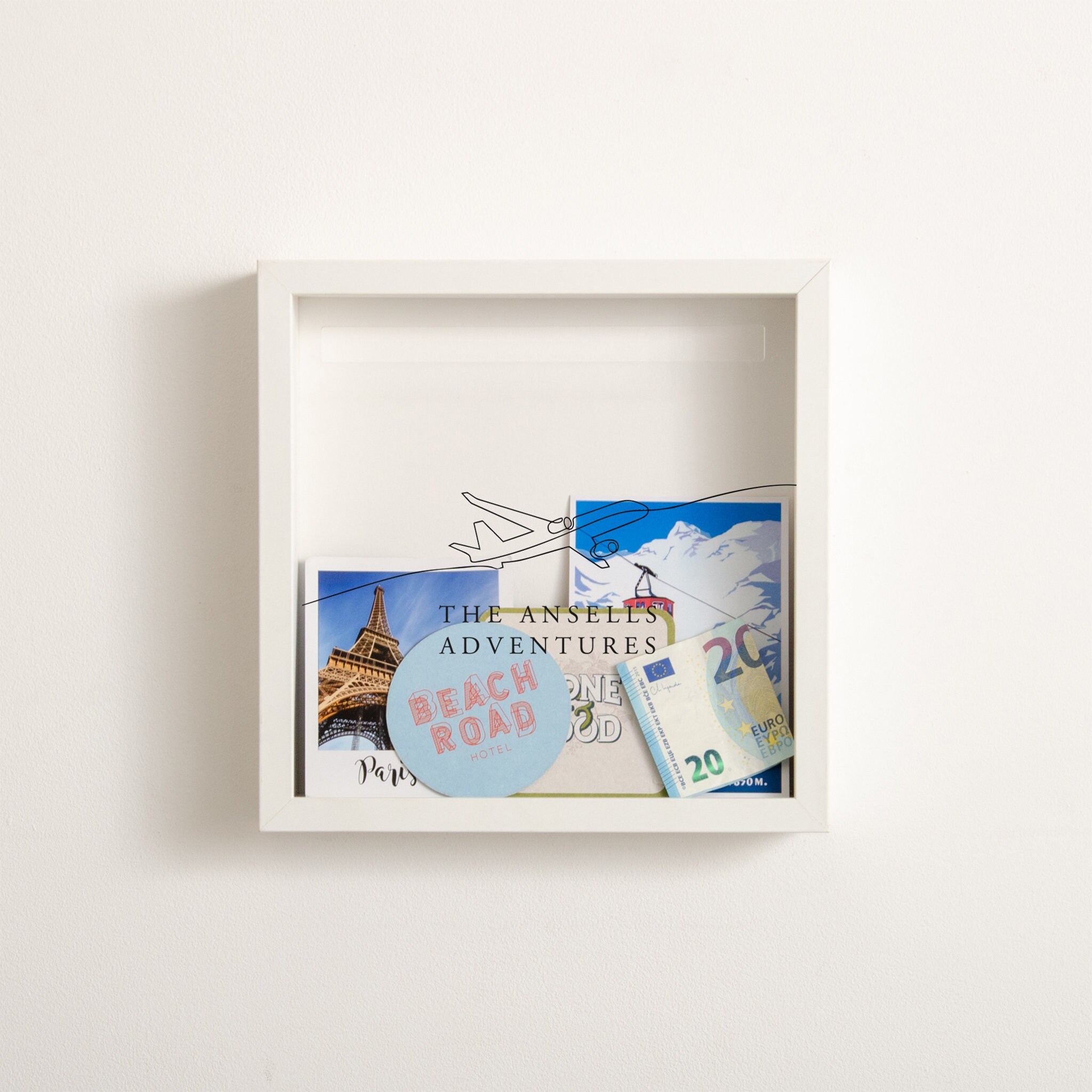 Personalised Plane Travel Adventures Memory Box | Ticket & Photo Frame ...