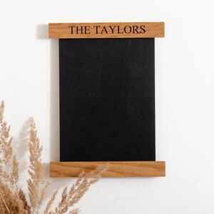 Personalised Chalkboard Wooden Family Kitchen Chalkboard Floating ...