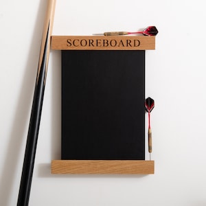Personalised Chalkboard Wooden Scoreboard Games Room Chalkboard ...