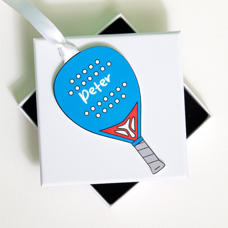 Personalised Padel Racquet Christmas Decoration: 2025 Gift for Padel ...