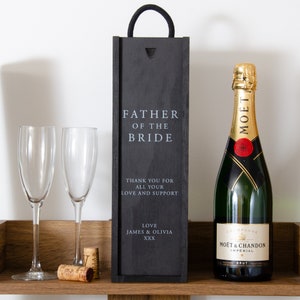 Father of the Bride Box Father of the Groom Personalised Bottle Box ...