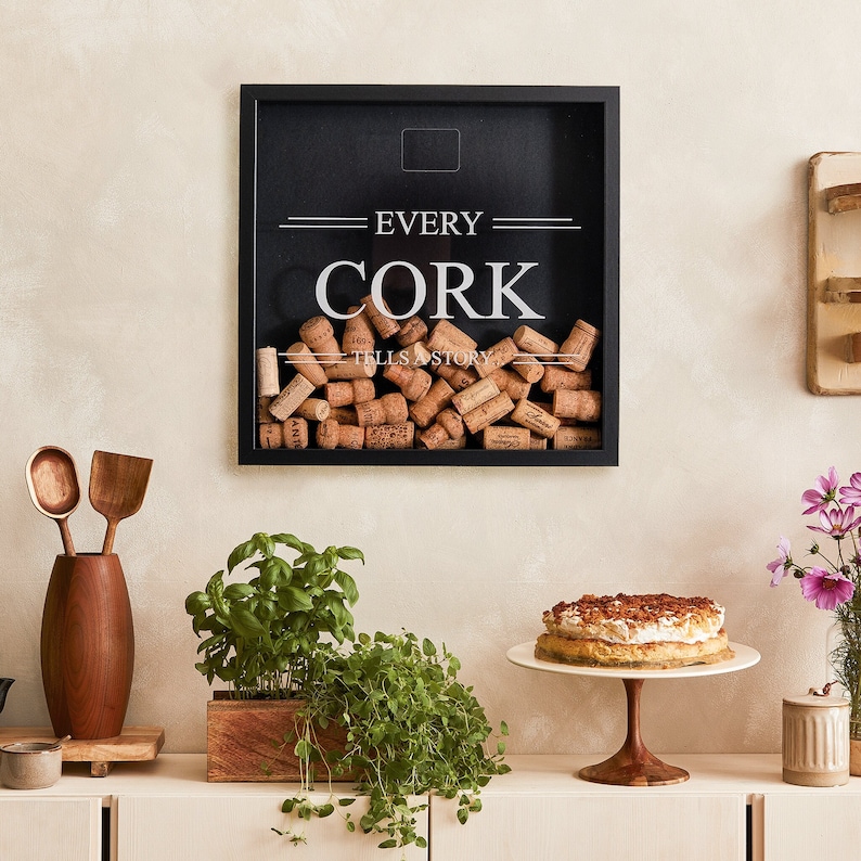 Large Champagne Cork Collector Frame Square Wine Cork Holder - Etsy