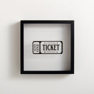 Ticket Memory Box Frame for Tickets Personalised Admit One Travel ...
