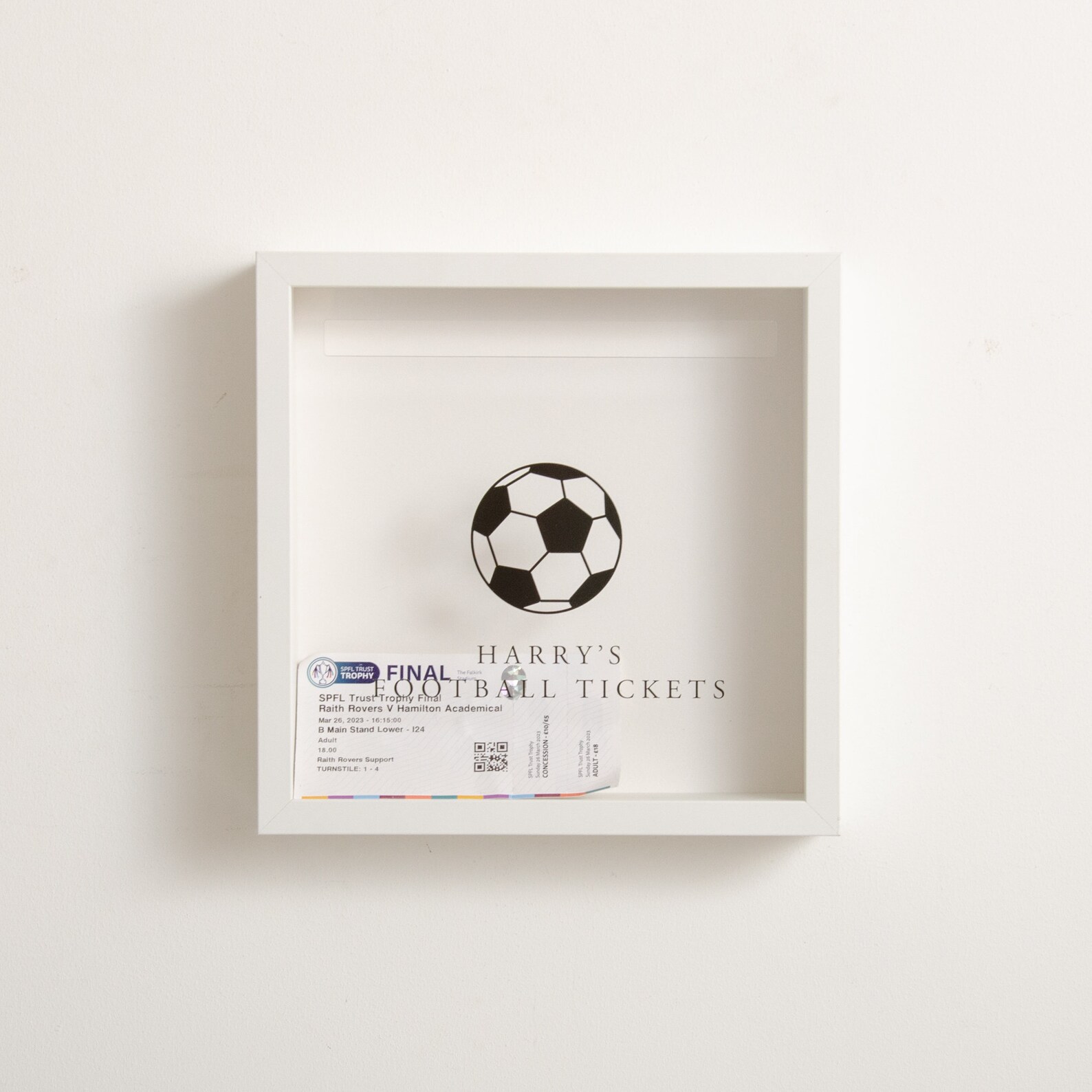Personalised Football Tickets Memory Box | Team Keepsake | Picture ...