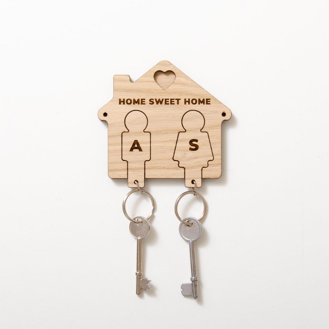 Personalised Key Ring Holder House Key Ring Holder New Home House ...