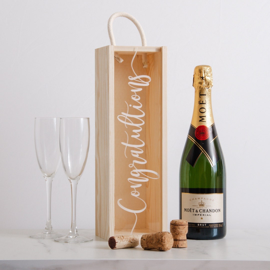 Personalised Congratulations Bottle Box Personalised Congrats Gift ...