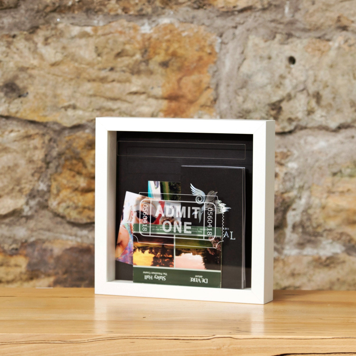 Ticket Memory Box Frame for Tickets Personalised Admit One - Etsy UK