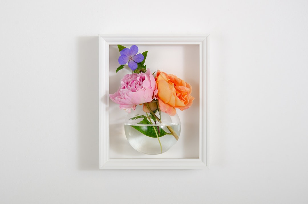 Flower Vase Display Frame Home Decor Gift Idea Flower Arrangement ...