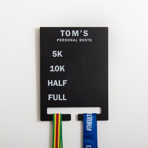 Personalised Medal & Running Time Chalkboard | Runner Gift | Marathon ...