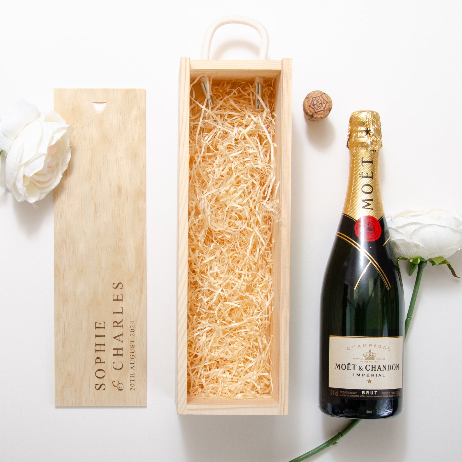 Personalised Wedding Bottle Box | Engagement Champagne Wooden Box ...