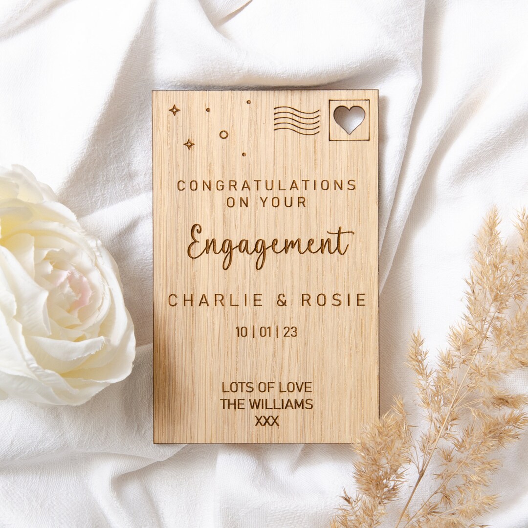 Personalised Engagement Card Personalised Engagement Postcard ...