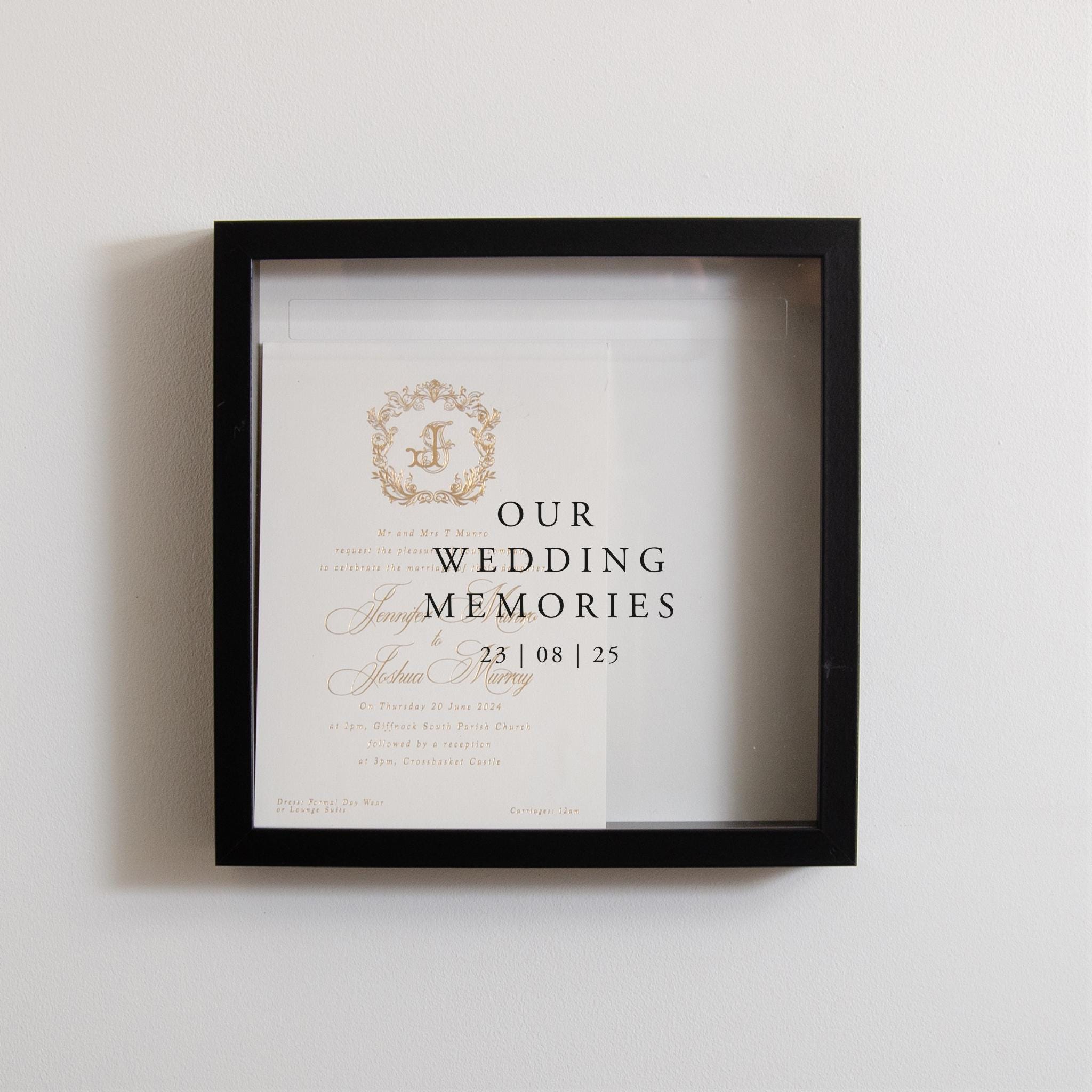 Wedding Keepsake Memory Box Frame | Personalised Gift for Couples - Etsy