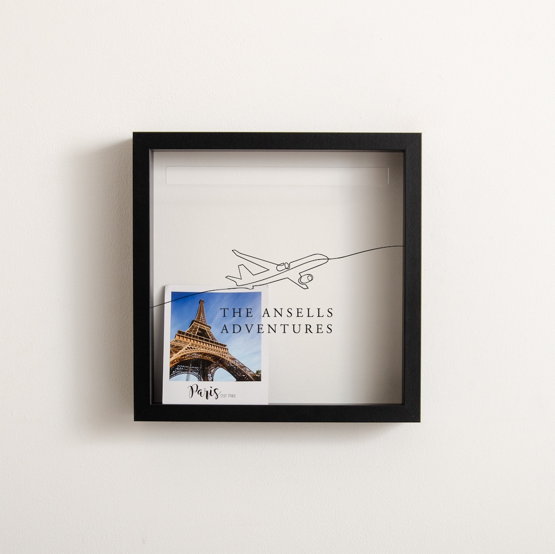 Personalised Plane Travel Adventures Memory Box | Ticket & Photo Frame ...