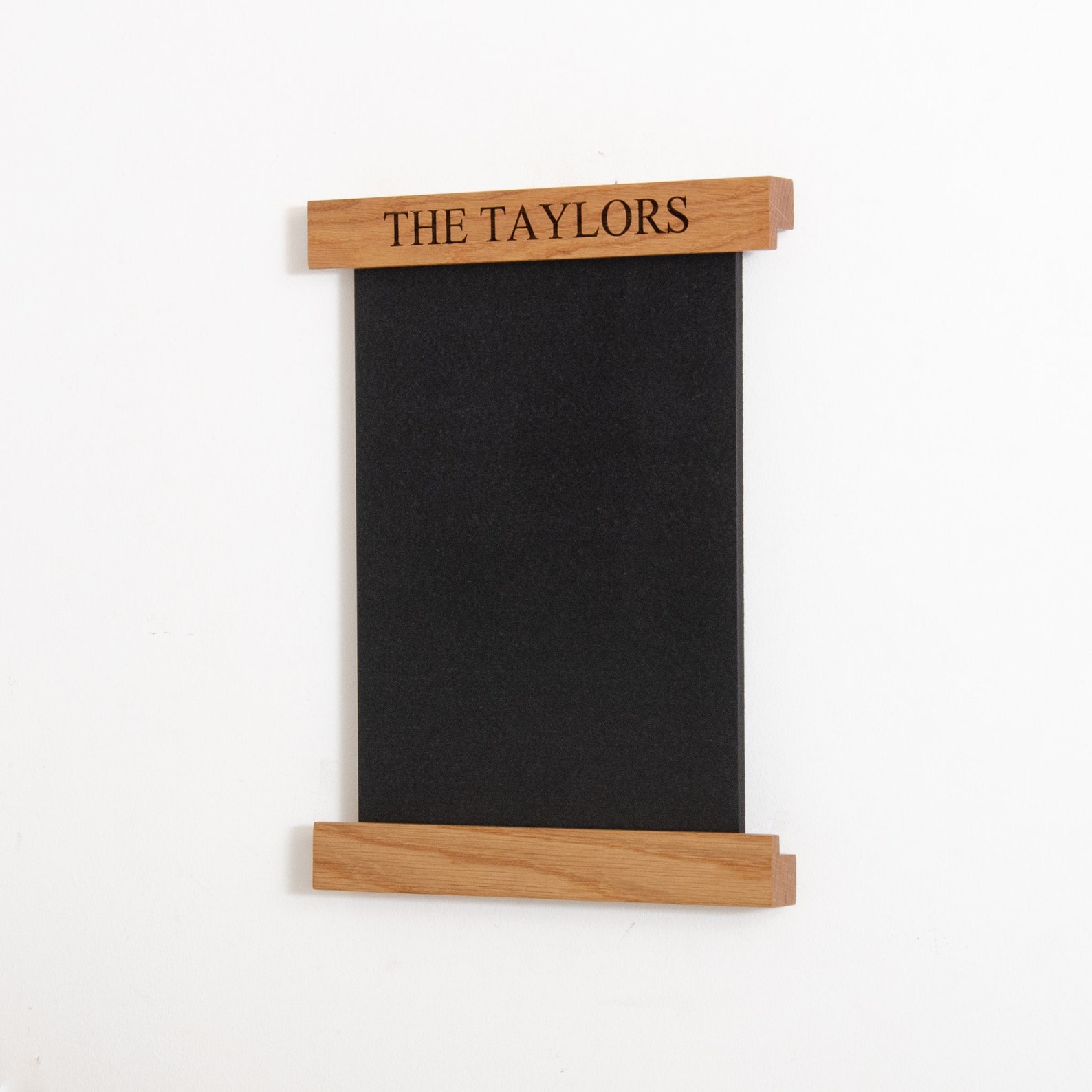Personalised Wooden Chalkboard | Family Kitchen Notice Board | Floating ...