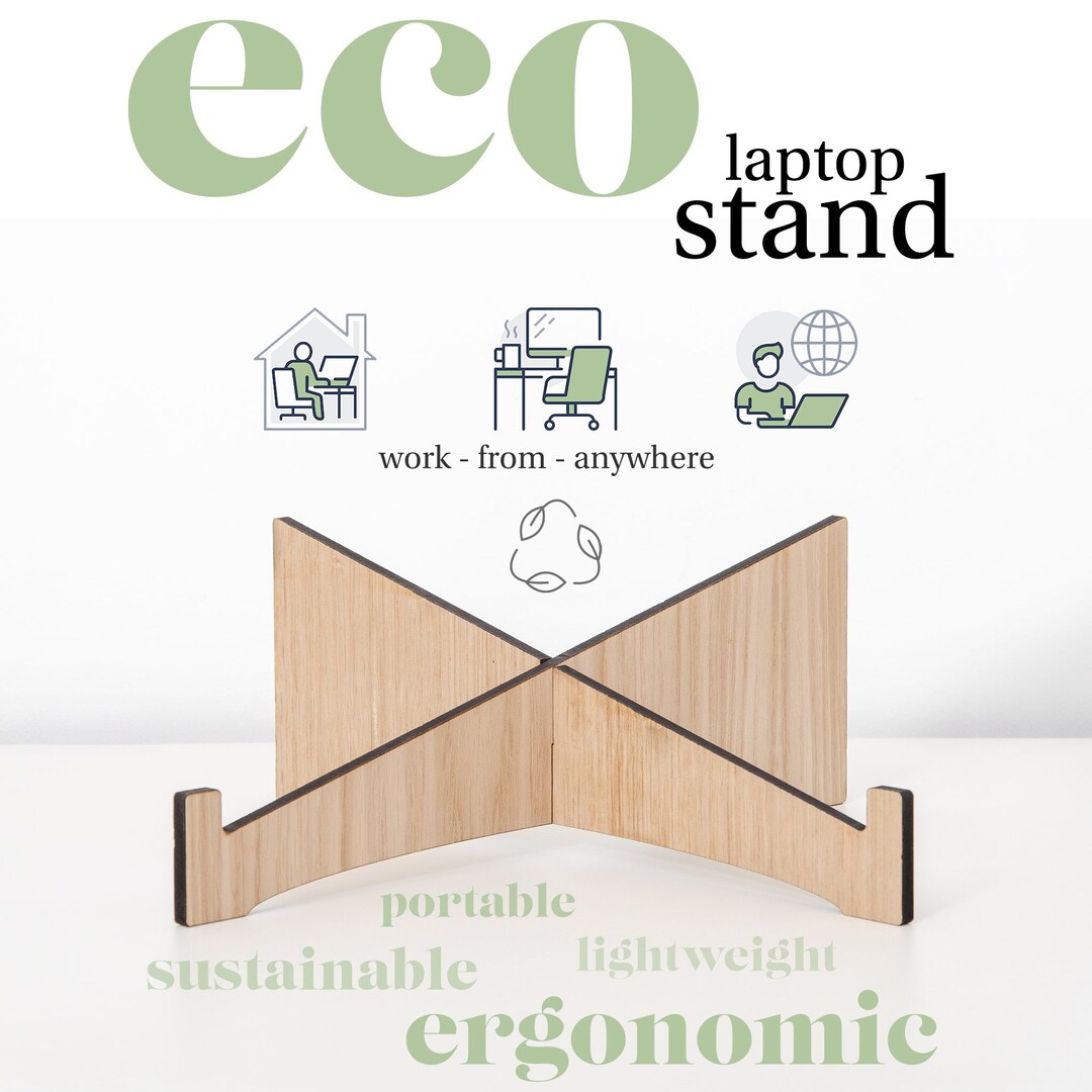 Eco Wooden Laptop Stand | Work Wood Laptop Stand | Ergonomic ...