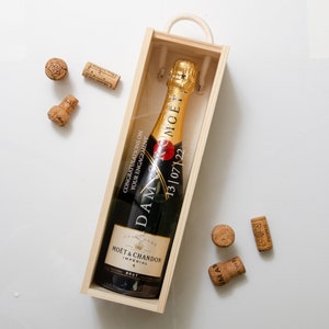 Personalised Engagement Bottle Box Personalised Engagement Gift Present ...