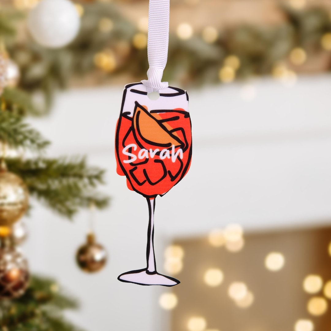 Personalised Aperol Spritz Christmas Decoration: Acrylic Cocktail ...