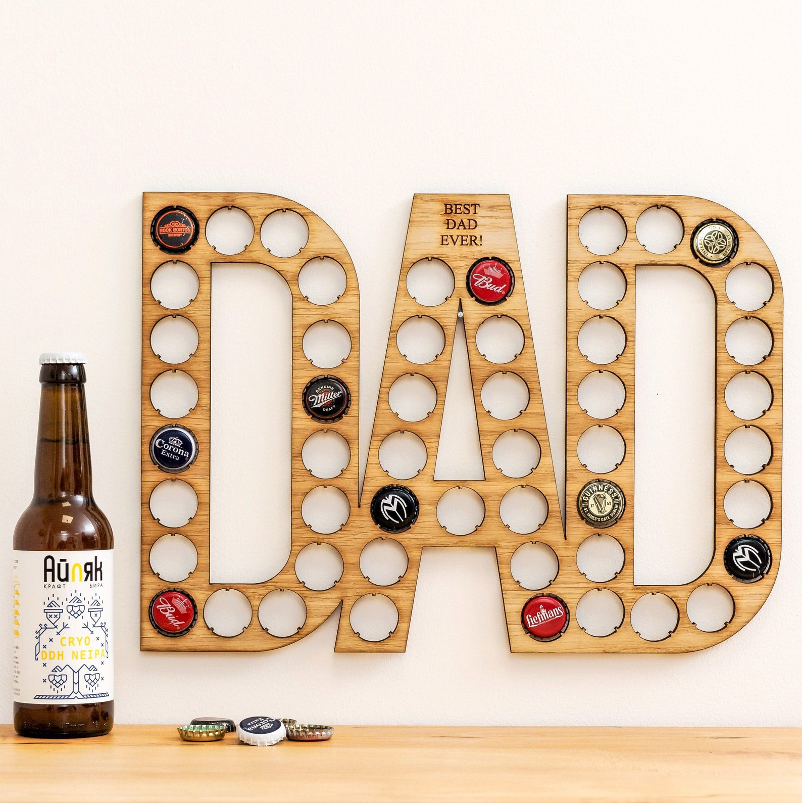 Beer Cap Sign Beer Bottle Cap Holder Dad Gifts for Him - Etsy UK