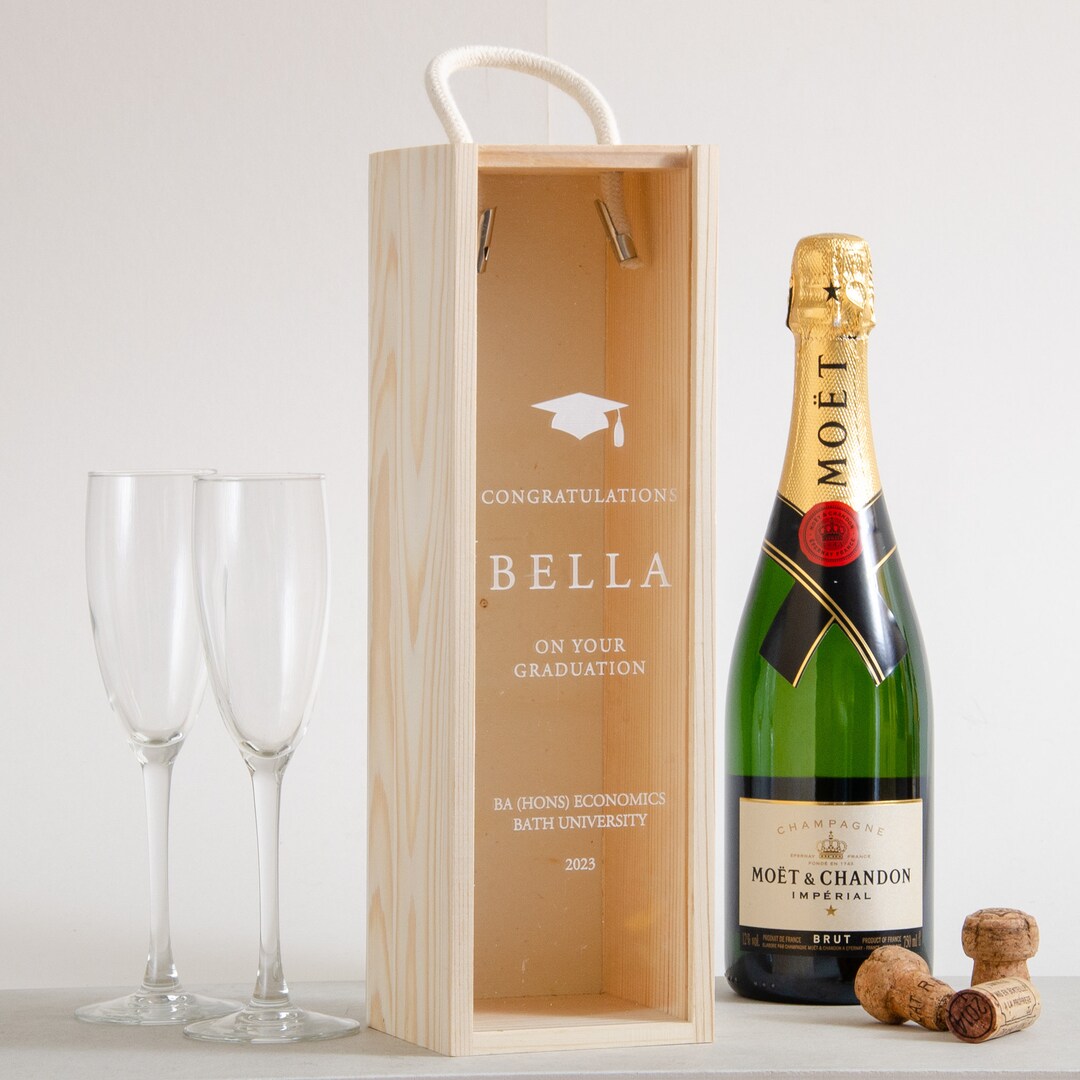 Personalised Graduation Bottle Box Personalised Leavers Gift - Etsy
