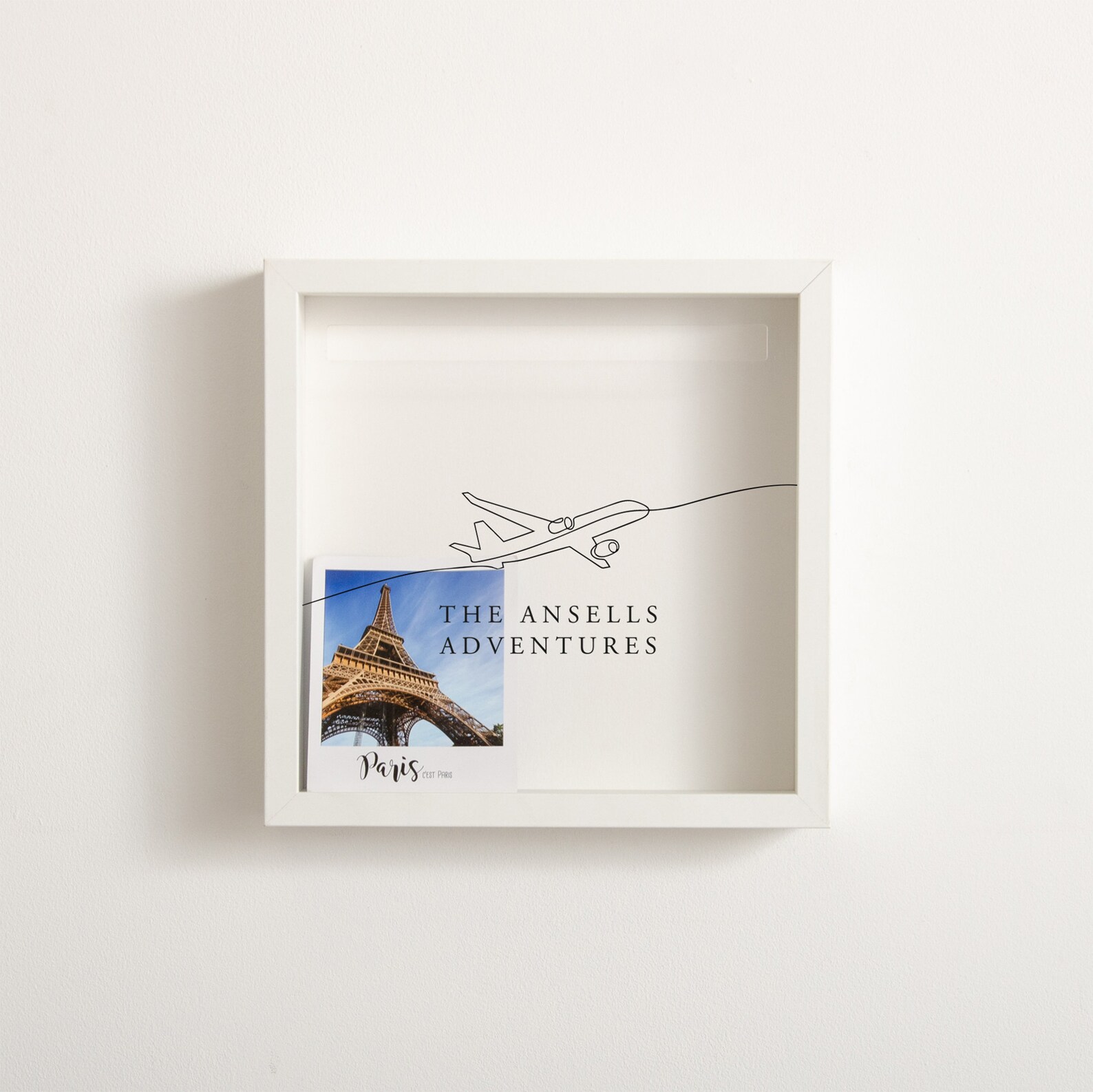 Personalised Plane Travel Adventures Memory Box | Ticket & Photo Frame ...
