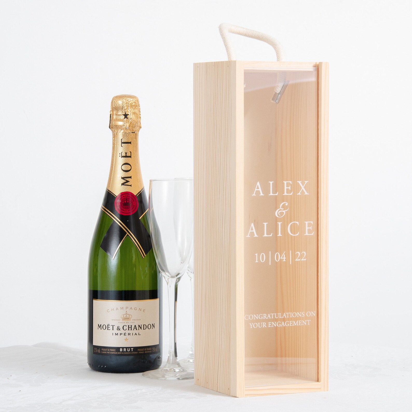 Personalised Engagement Bottle Box Personalised Engagement - Etsy