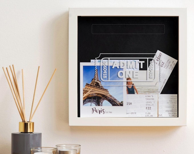 Concert ticket Memory Shadow Box - Etsy