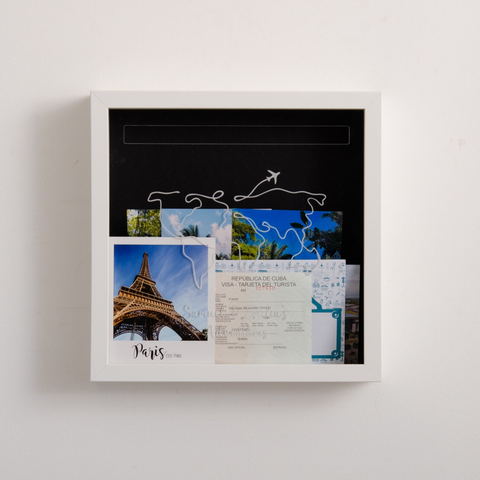Personalised Adventures Memory Box | Travel Ticket & Photo Frame ...