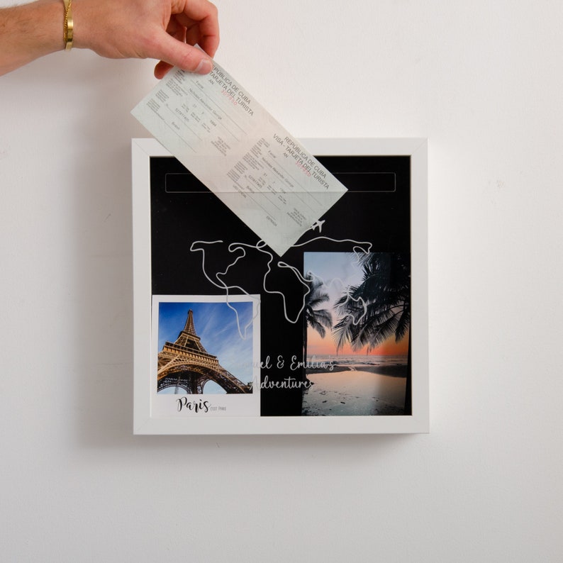 Personalised Adventures Memory Box | Travel Ticket & Photo Frame ...