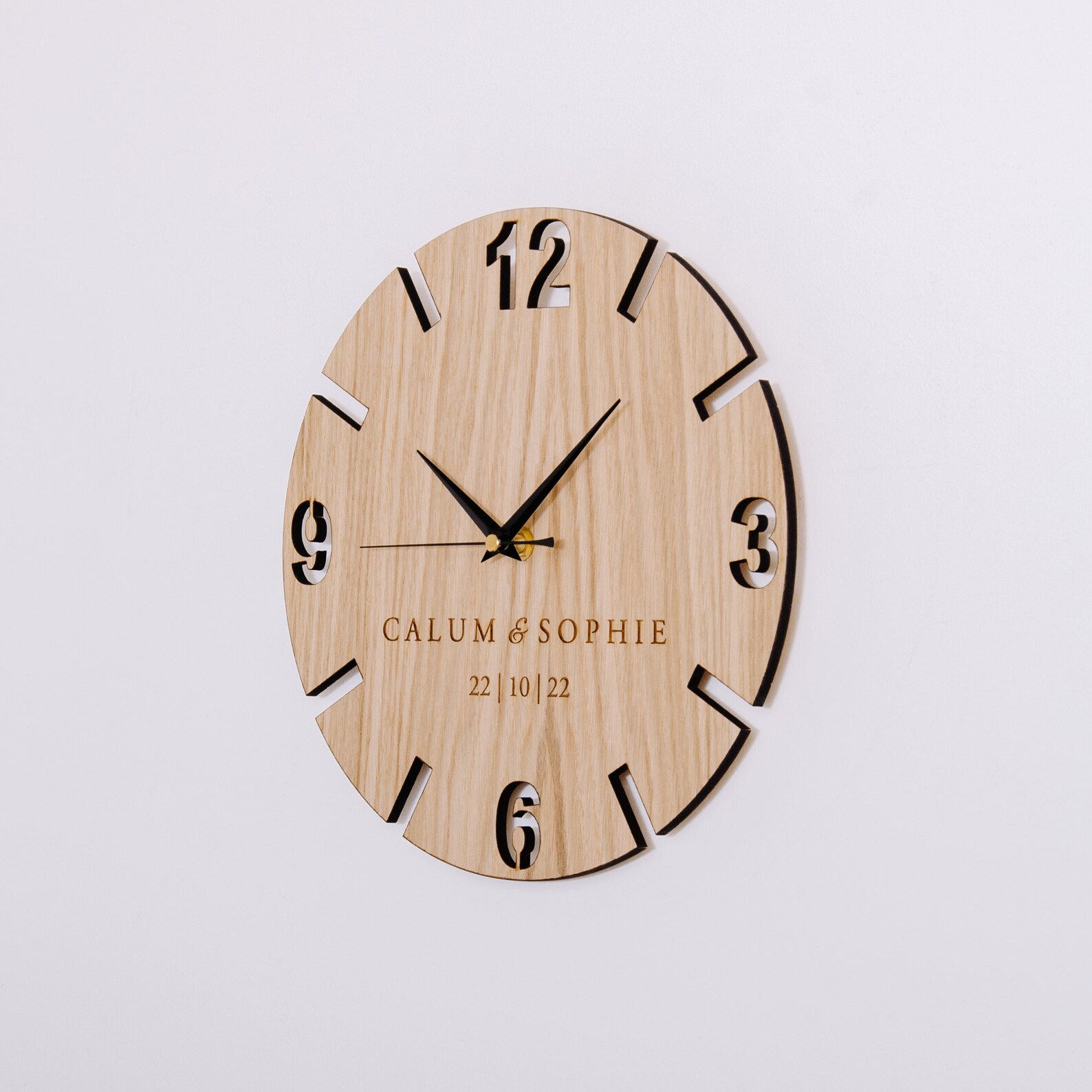 Personalised Wooden Family Clock House Clock New Home Wedding - Etsy UK
