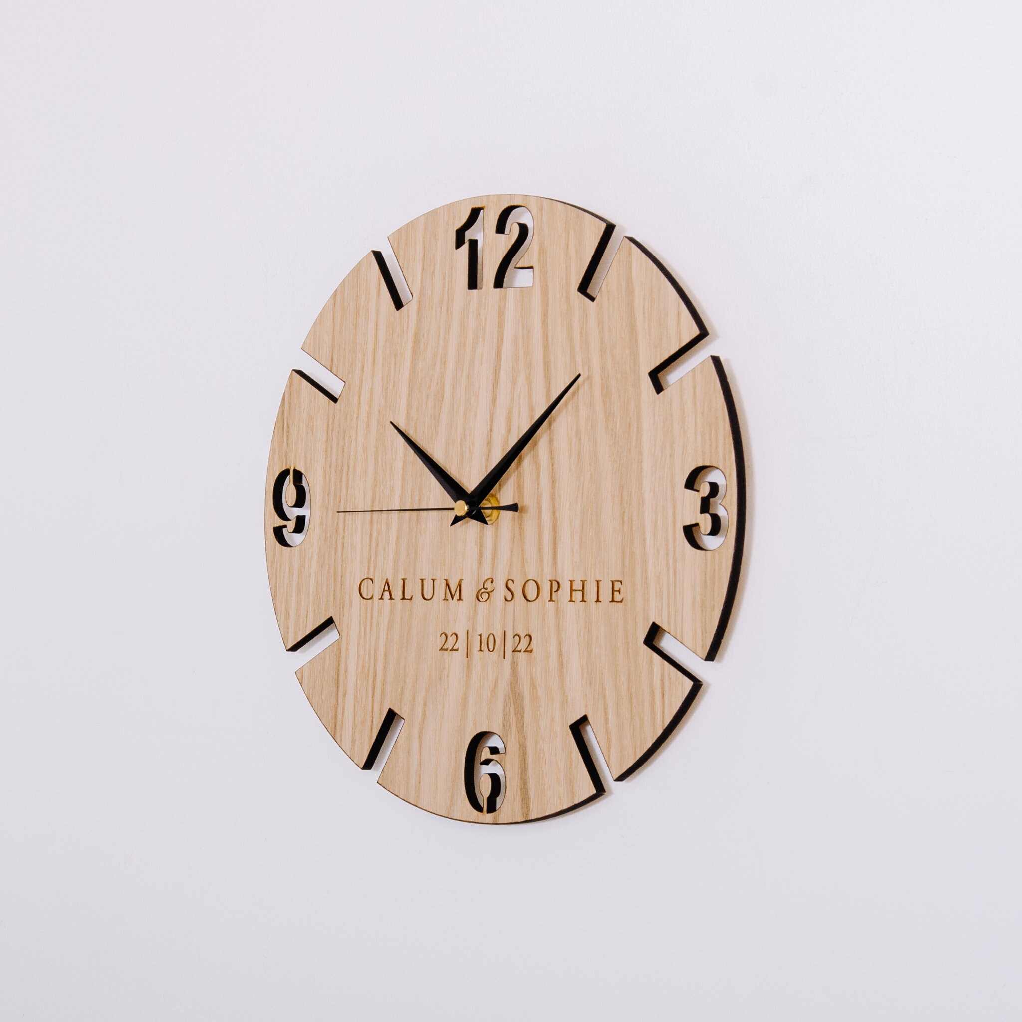 Personalised Wooden Family Clock House Clock New Home Wedding - Etsy UK