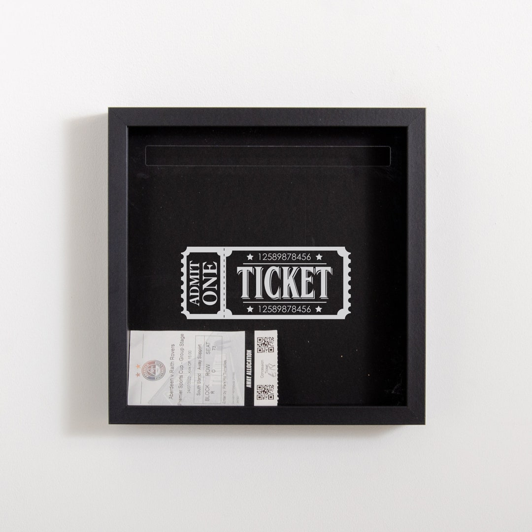 Ticket Memory Box Frame for Tickets Personalised Admit One Admit Two ...