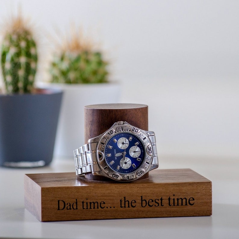 Personalised Oak Watch Stand Solid Oak Walnut Wooden Watch - Etsy UK