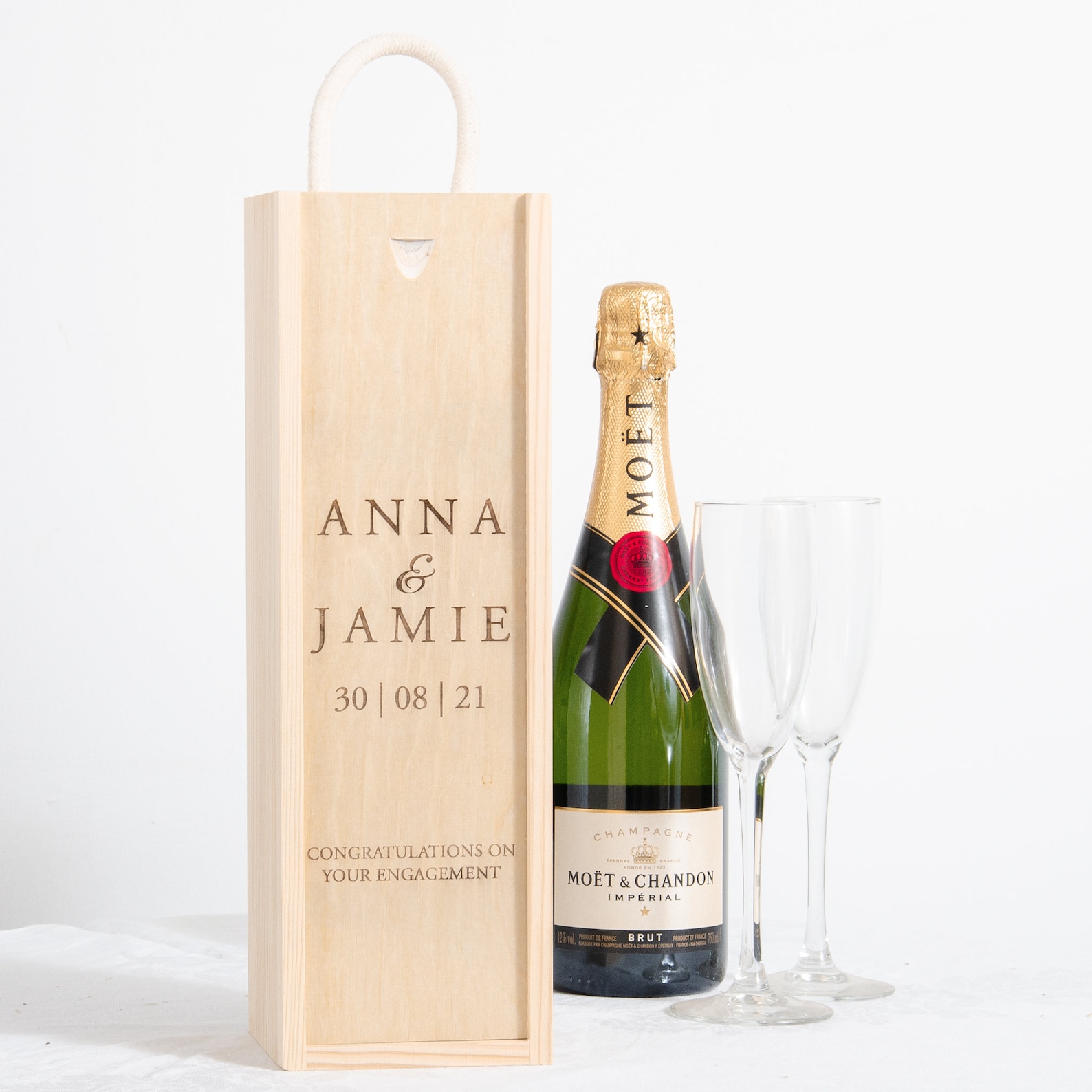 Personalised Engagement Bottle Box Personalised Engagement - Etsy