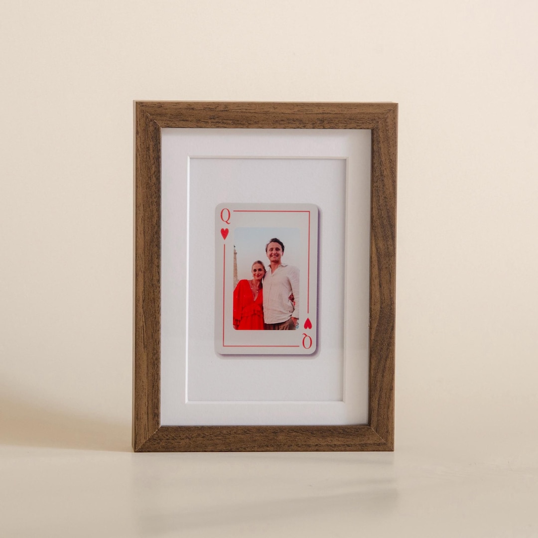 Personalised Playing Card Photo Frame | Keepsake for Girlfriend or ...