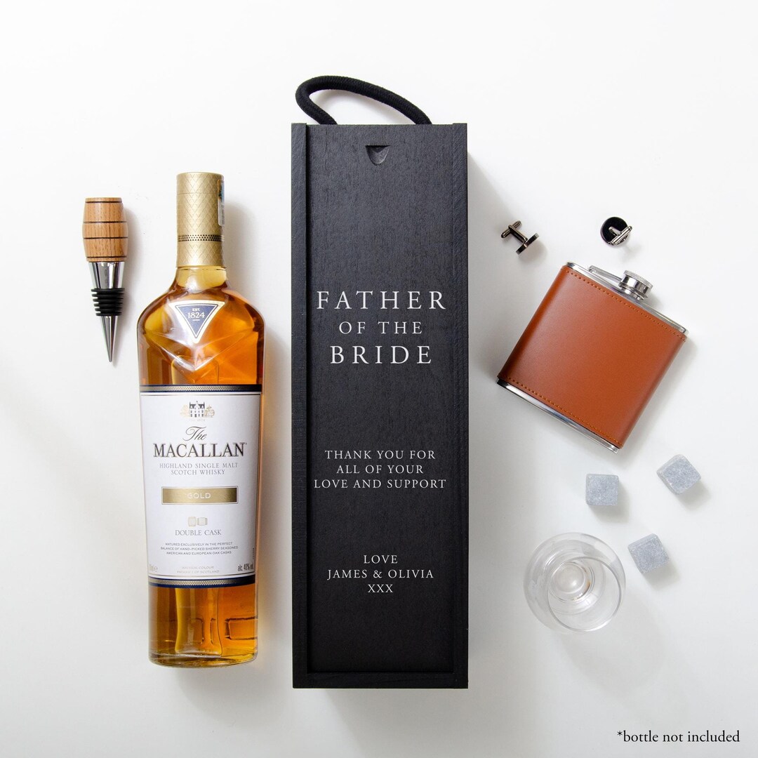 Father of the Bride Box Father of the Groom Personalised Bottle Box ...