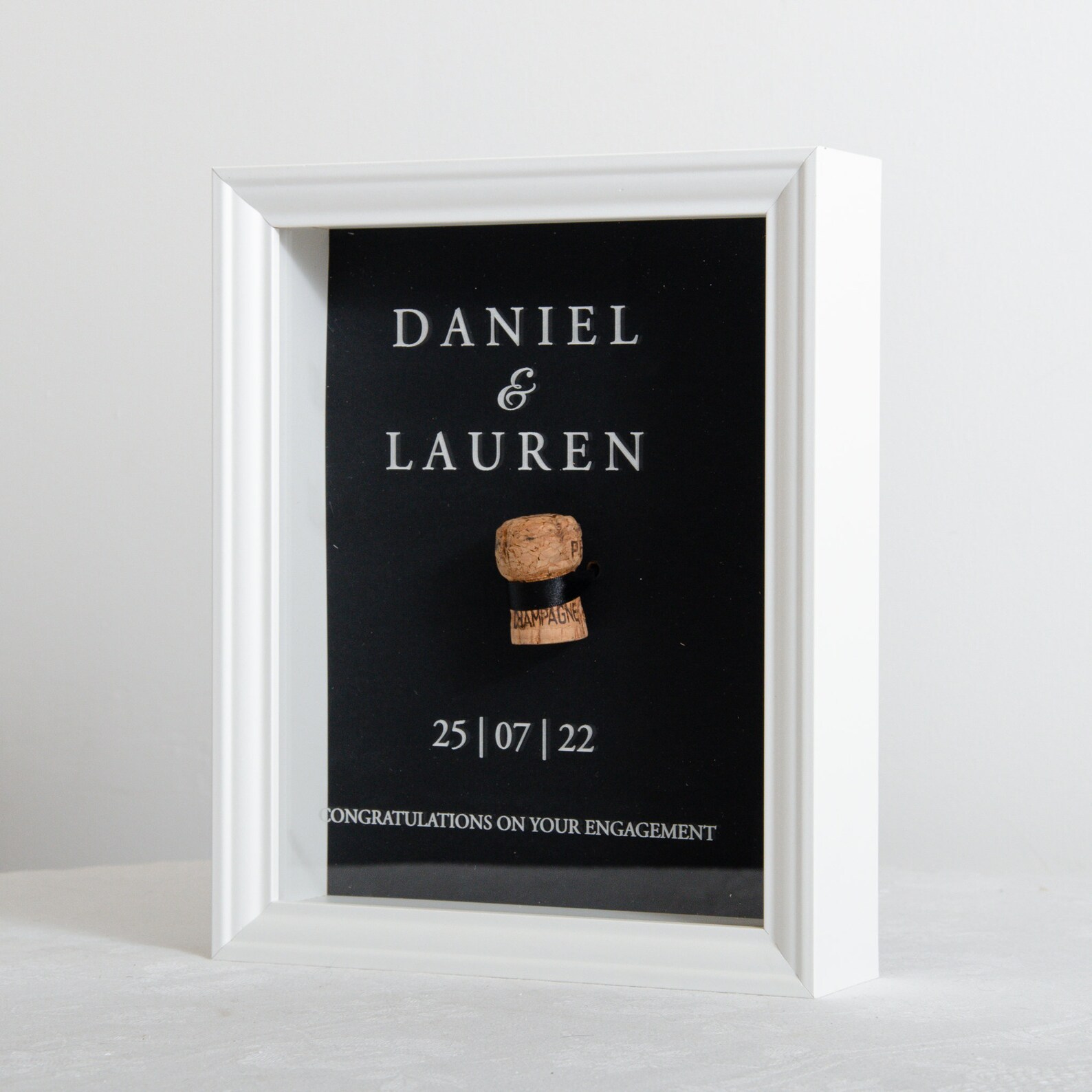 First Toast Cork Saver Memory Box Frame Engagement Couple - Etsy UK