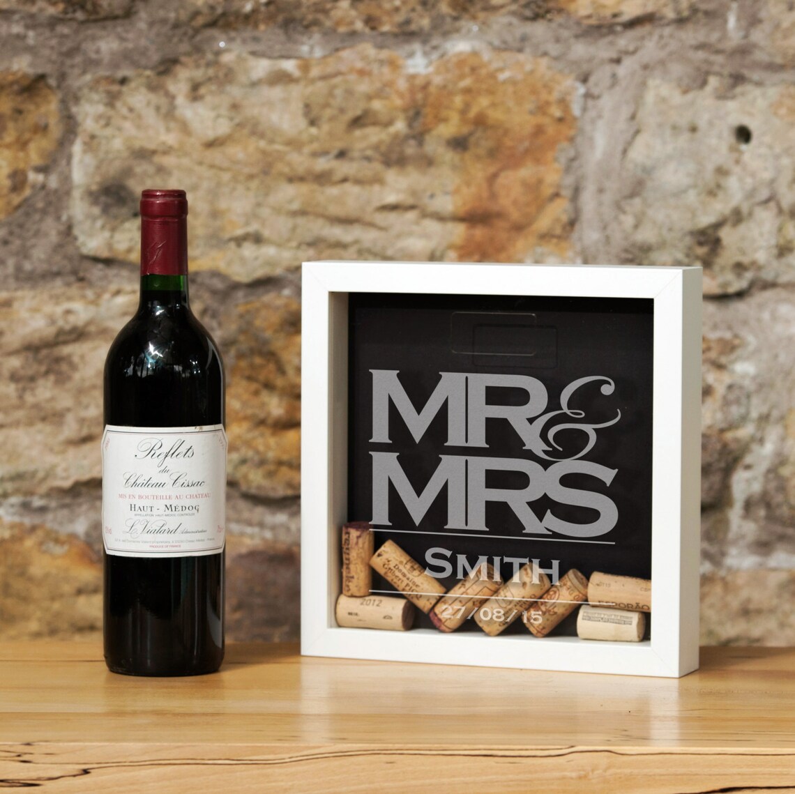 Mr & Mrs cork memory box Personalised wedding anniversary cork | Etsy