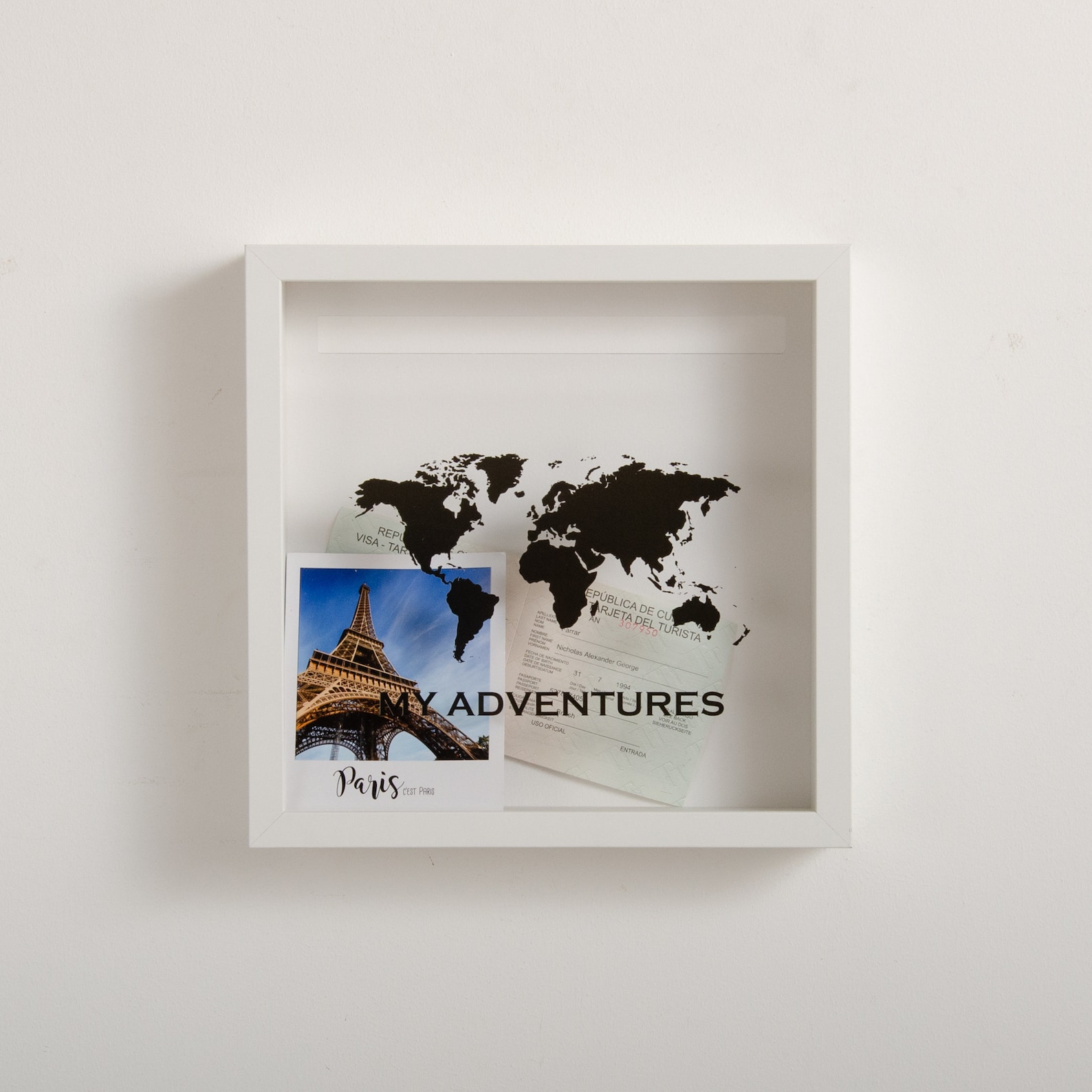 Personalised Adventures Memory Box | Travel Ticket & Photo Frame ...