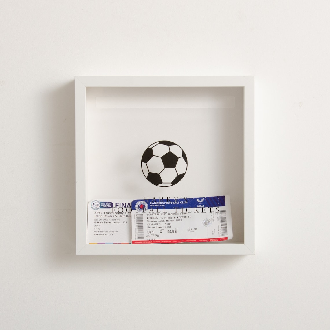 Personalised Football Tickets Memory Box | Team Keepsake | Picture ...