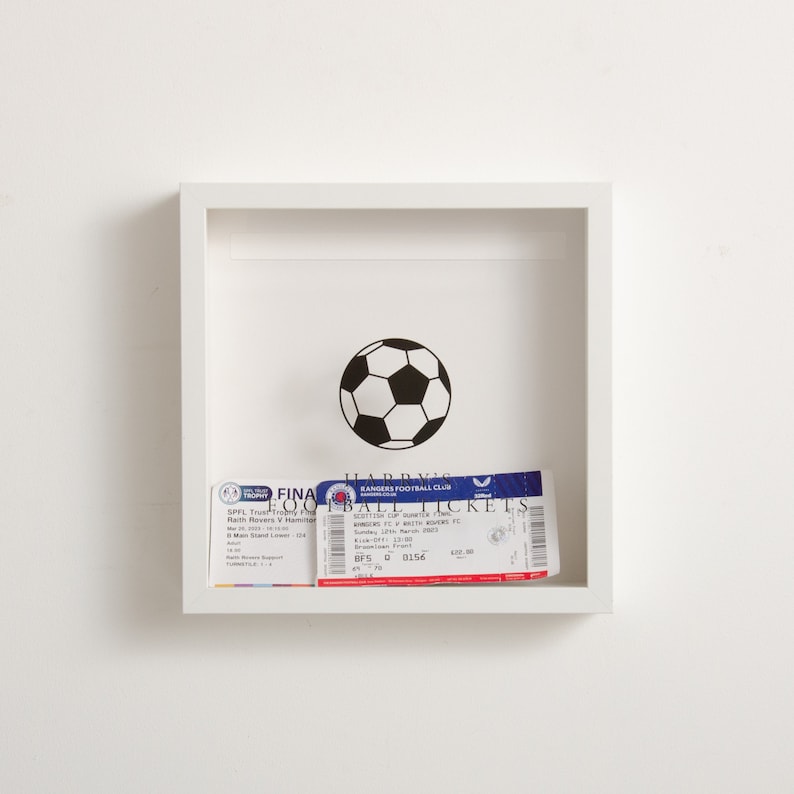 Personalised Football Tickets Memory Box | Team Keepsake | Picture ...