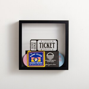 Ticket Memory Box Frame for Tickets Personalised Admit One Travel ...