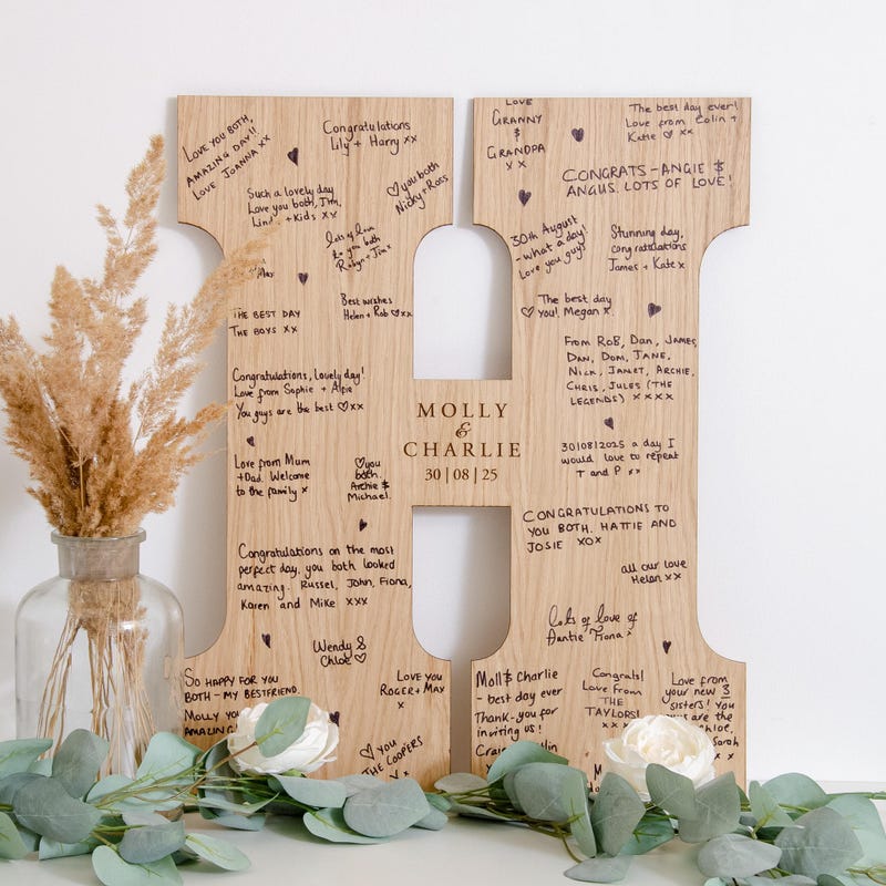 Initial Guest Book - Etsy