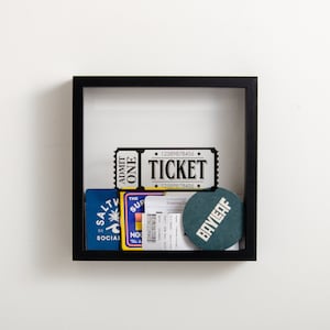 Ticket Memory Box Frame for Tickets Personalised Admit One Travel ...