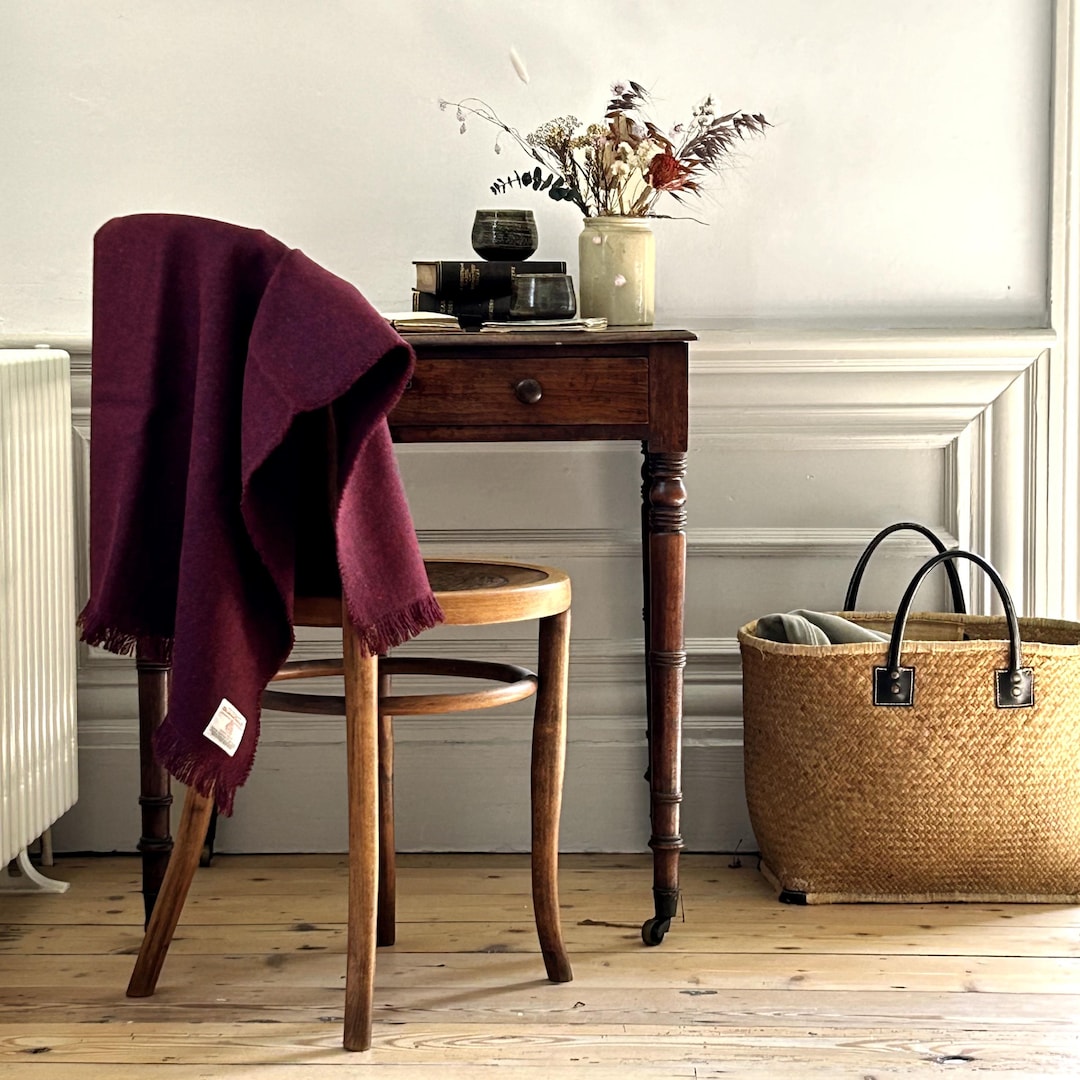 Harris Tweed Claret - Luxury Pure Wool Lap Blanket - 75x100cm/30x39" - Etsy