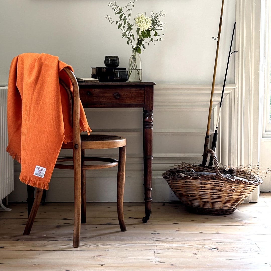 Harris Tweed Clementine - Luxury Pure Wool Lap Blanket - 75x100cm/30x39 ...