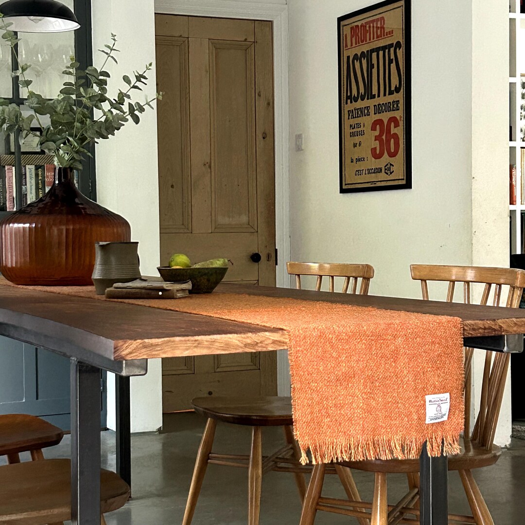 Harris Tweed Terracotta - Luxury Table Runner - Etsy