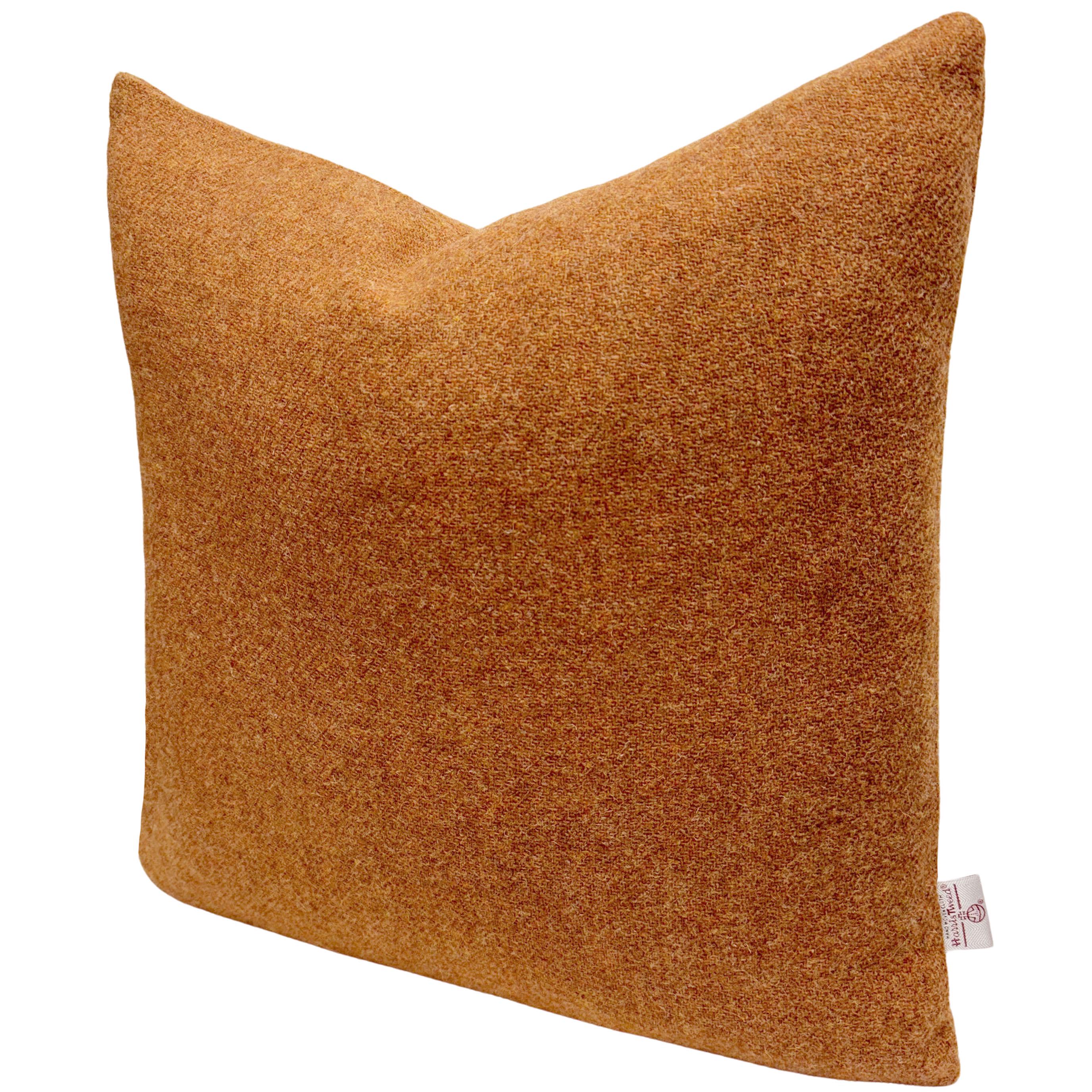 Harris Tweed Terracotta - 45cm/18" Square Cushion Cover With Duck ...