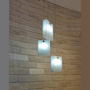 Harmonica Series- Fused Glass Pendant Lights. Chandelier Lighting ...