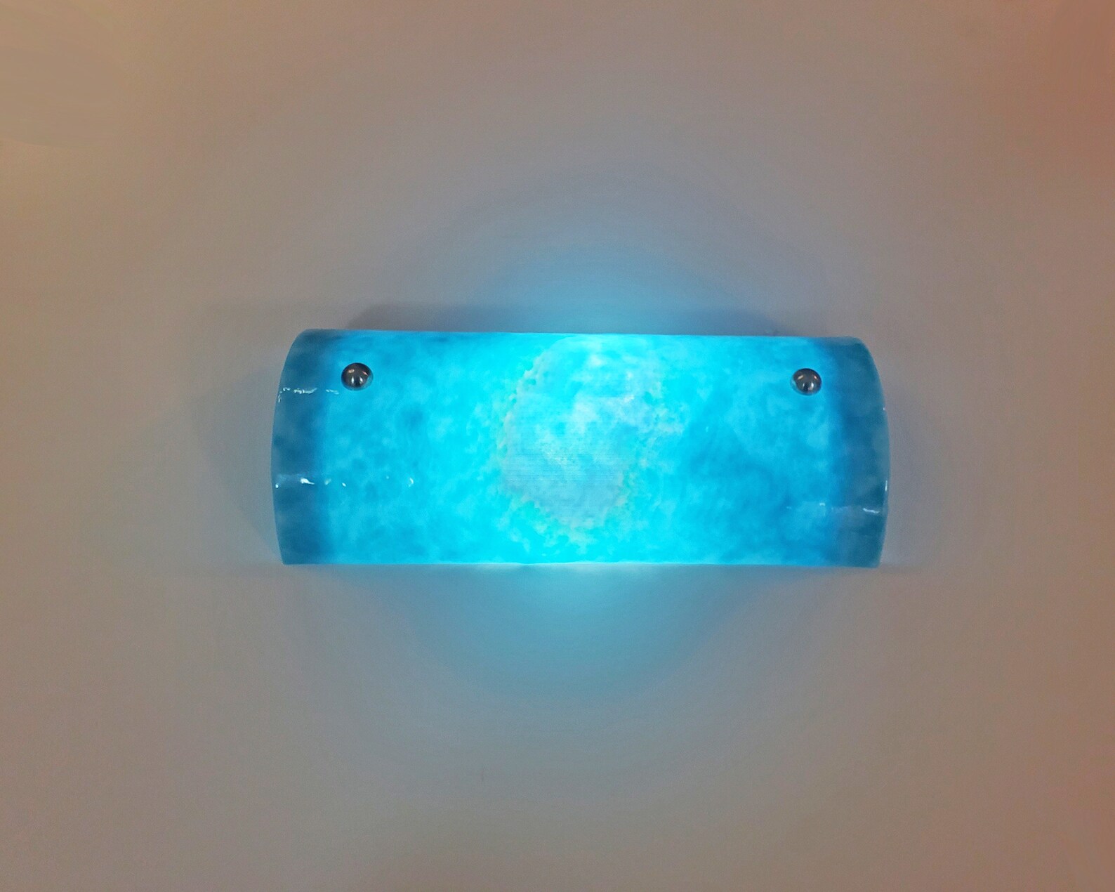 Art Glass Wall Sconce in Sky Blue. Lighting Sconce. Living Room Lights ...